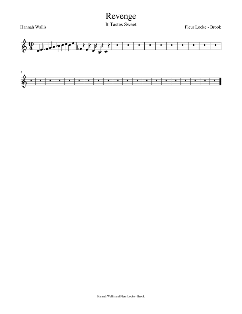 Revenge Sheet music for Piano (Solo) | Musescore.com