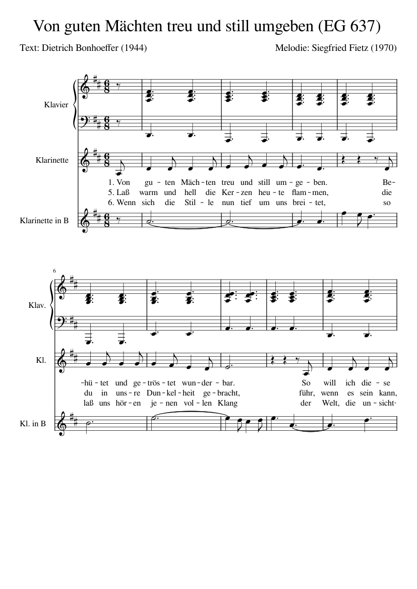 Von Guten Machten Text