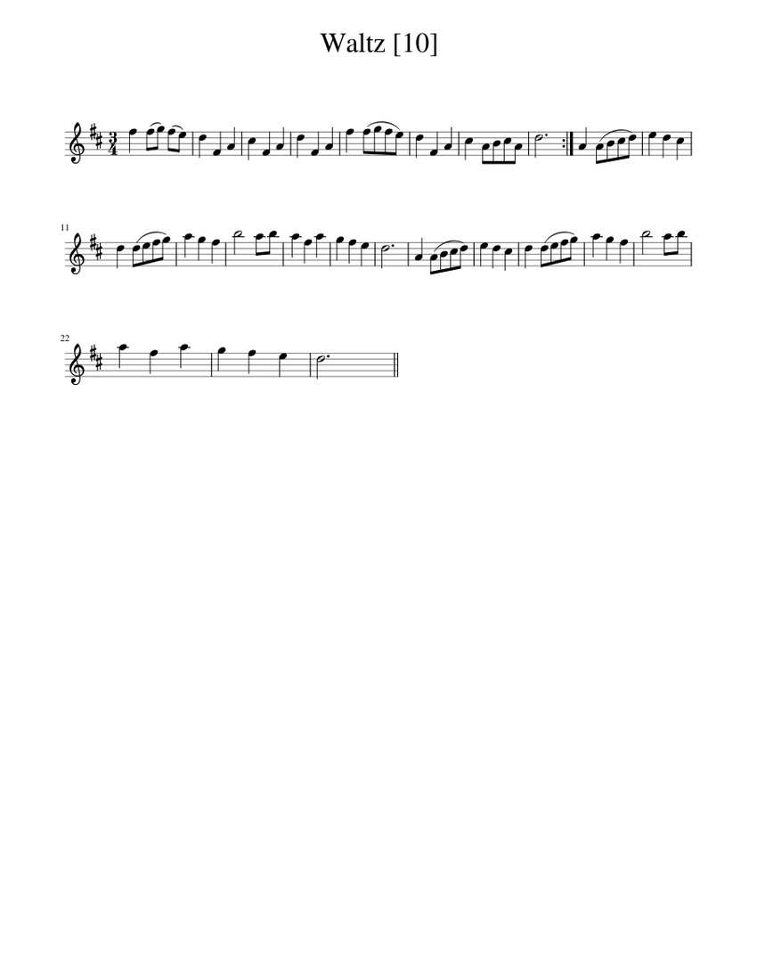 Waltz Sheet music for Piano (Solo) | Musescore.com