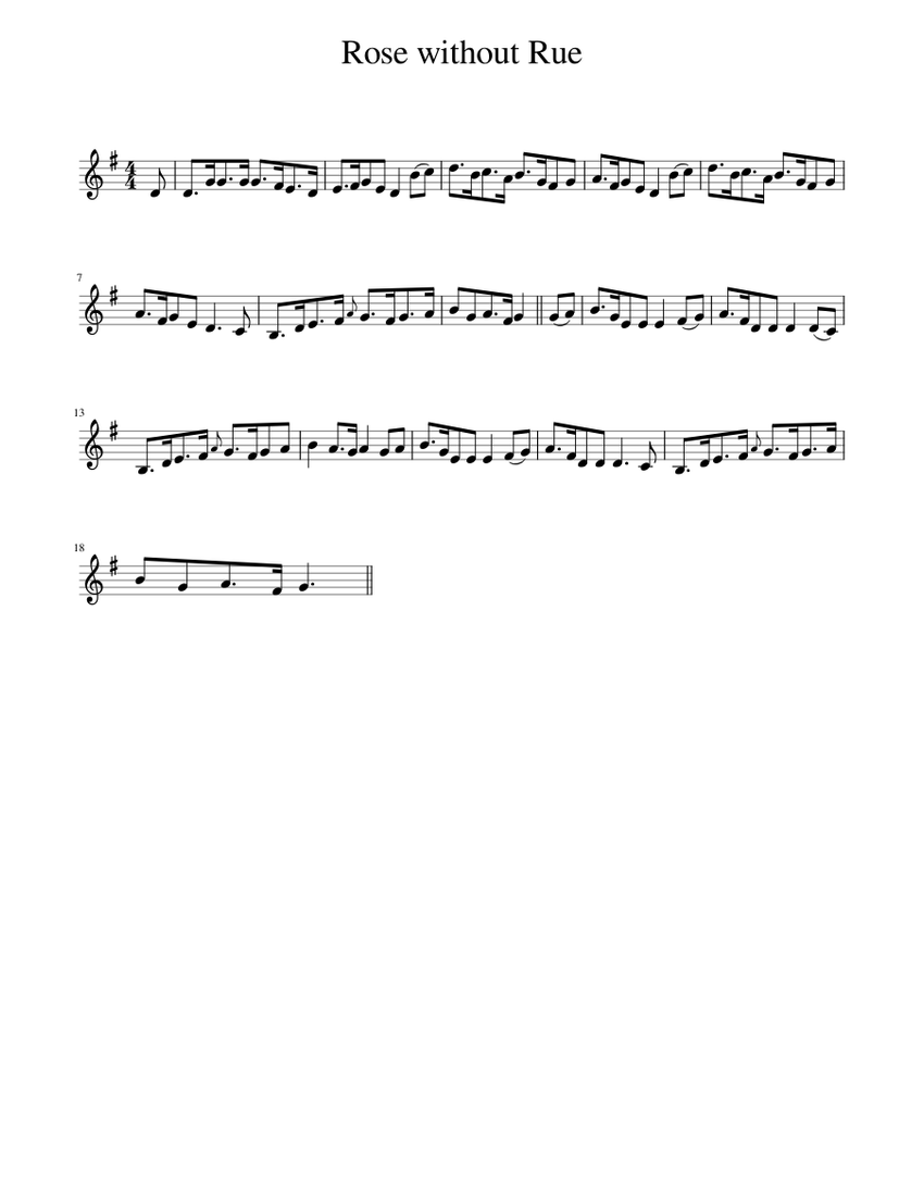 Rose without Rue Sheet music for Piano (Solo) Easy | Musescore.com