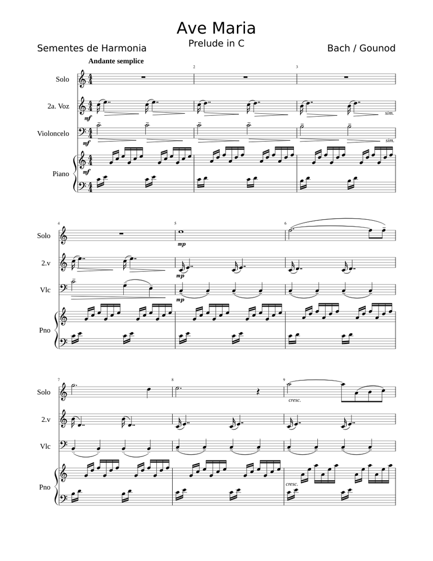 Ave Maria Sheet music for Piano (Solo) | Musescore.com