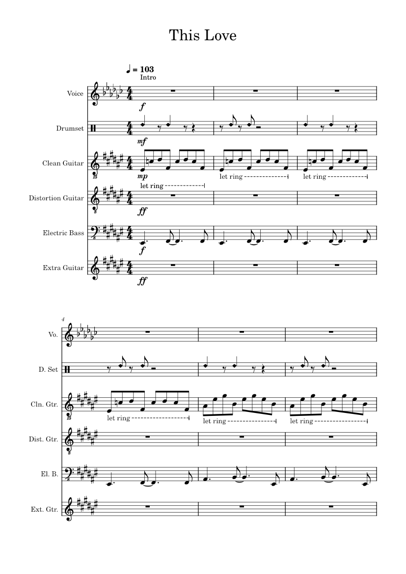 This Love – Pantera This Love M64 Soundfont - Pantera Sheet Music for Vocals, Guitar, Bass ...