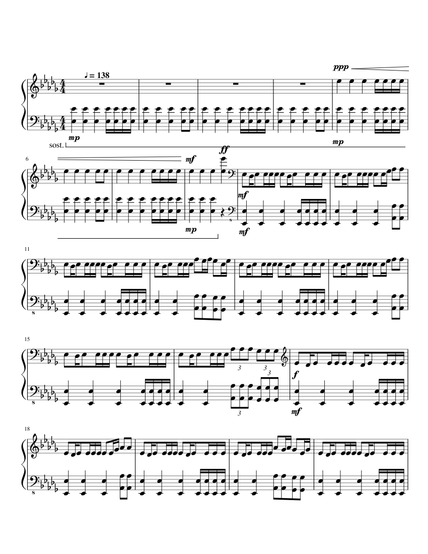 Bad Apple Sheet music for Piano (Solo) | Musescore.com