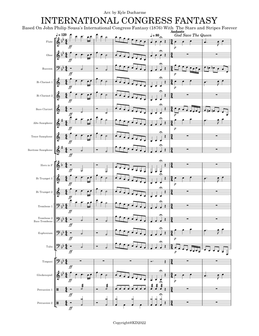 INTERNATIONAL CONGRESS FANTASY Sheet music for Trombone, Euphonium, Tuba, Flute & more ...