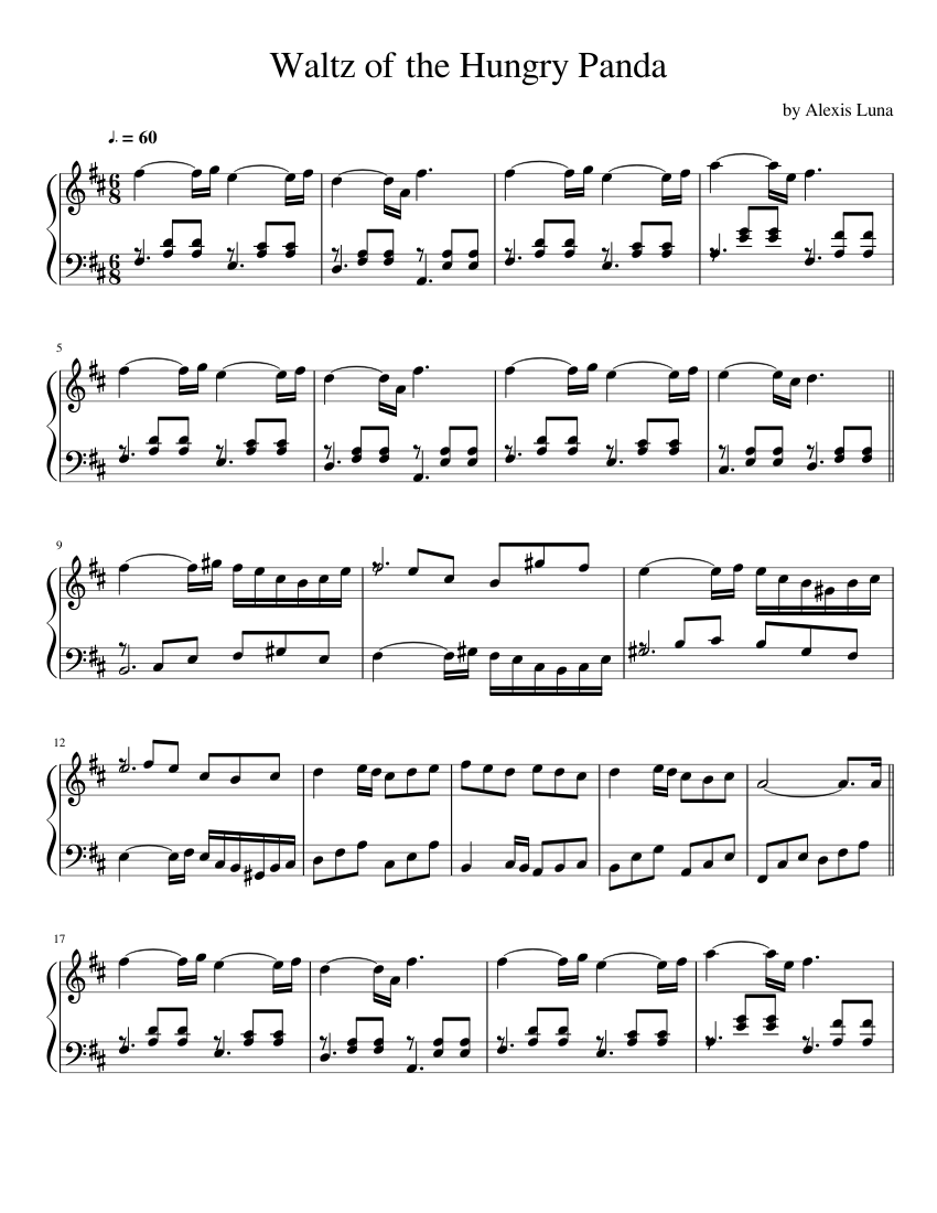 Waltz of the Hungry Panda Sheet music for Piano (Solo) Easy | Musescore.com