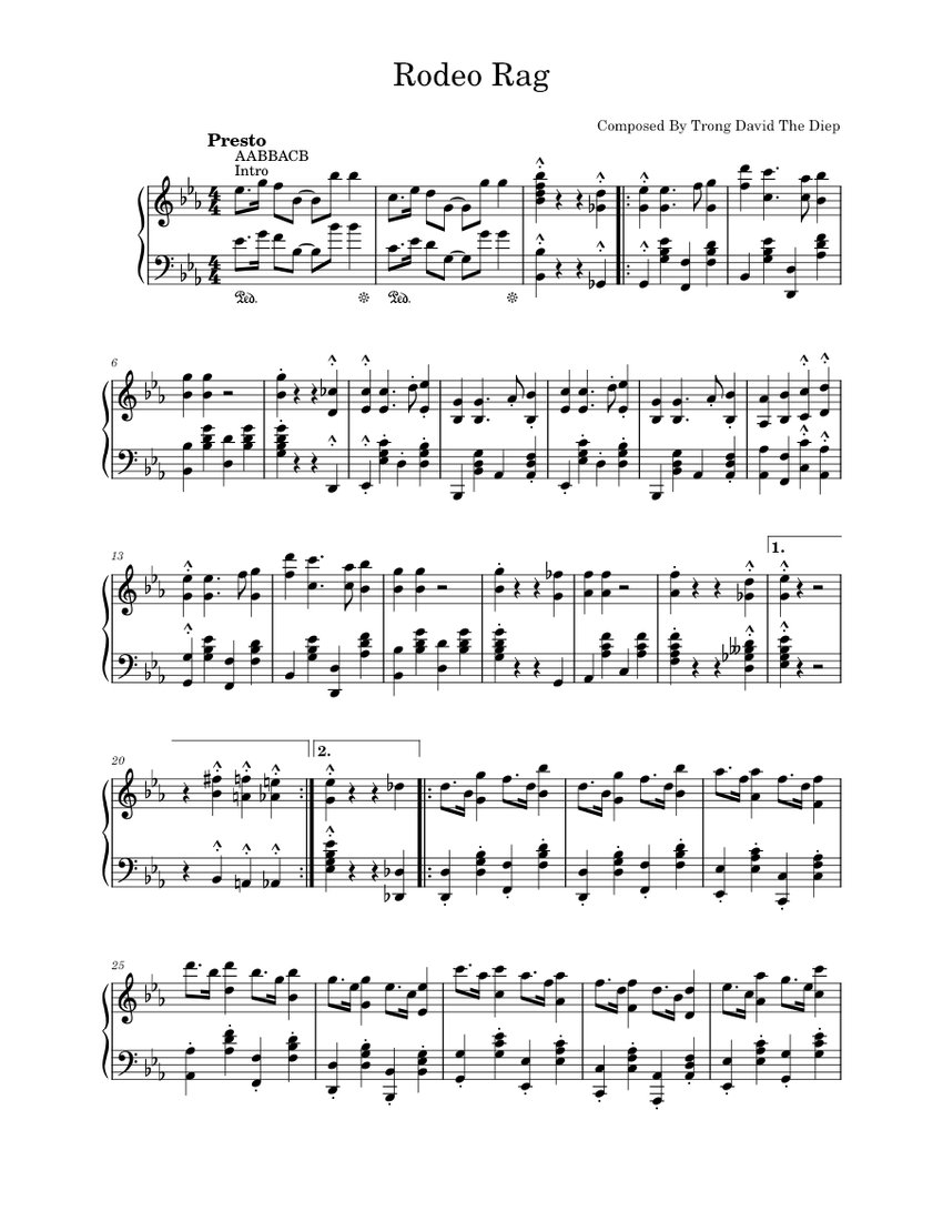 Rodeo Rag ( 02 ) Sheet music for Piano (Solo) | Musescore.com