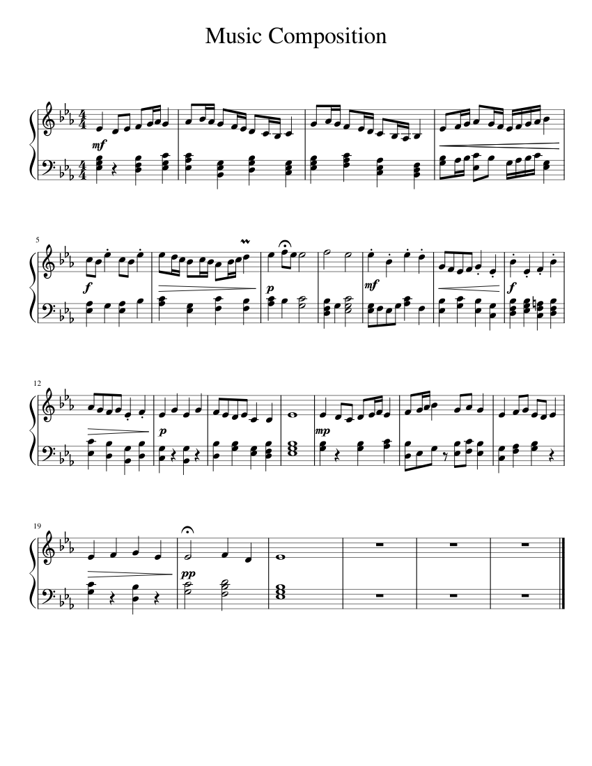 Music Composition Theory Sheet music for Piano (Solo) | Musescore.com