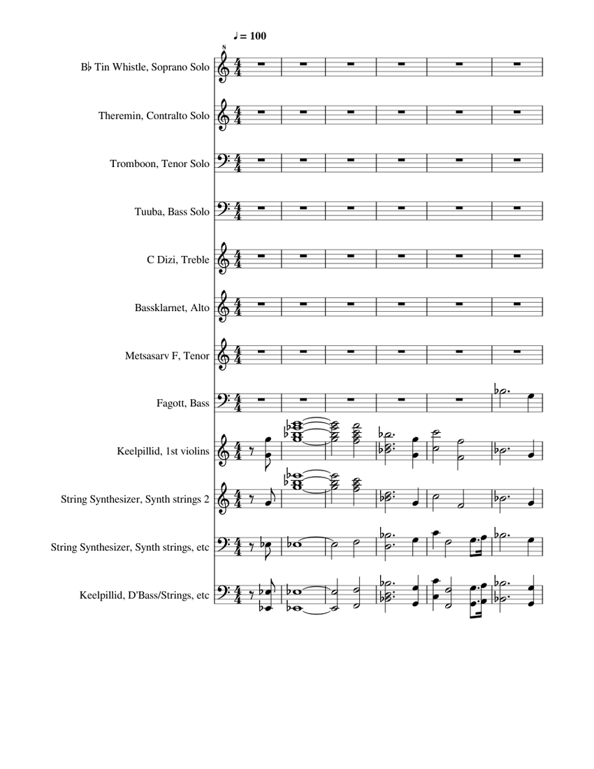 3-CREDO Sheet music for Trombone, Tuba, Clarinet bass, Bassoon & more ...