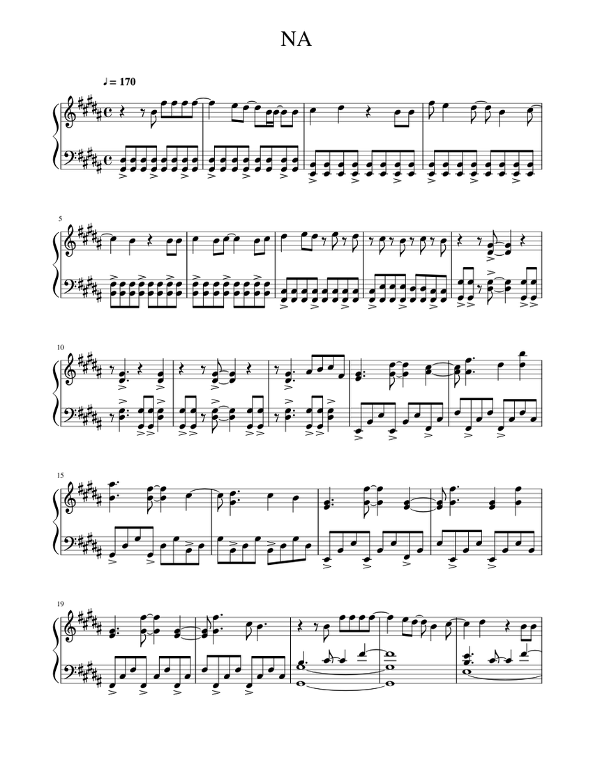 NA Sheet music for Piano (Solo) | Musescore.com