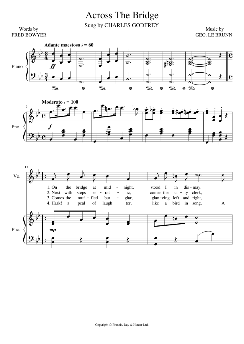 Across The Bridge Sheet music for Piano (Piano Duo) | Musescore.com