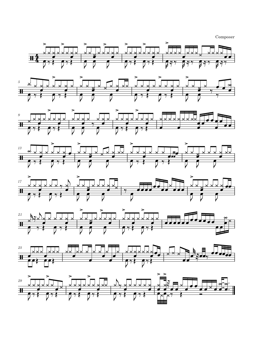 Beat Sheet music for Drum group (Drum Corps (Modern)) | Musescore.com