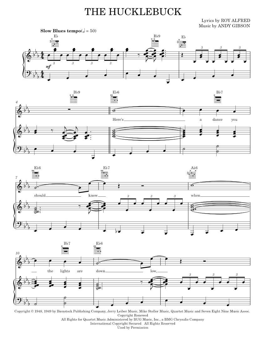 Play Official version of The Hucklebuck Sheet Music by Andy Gibson for ...