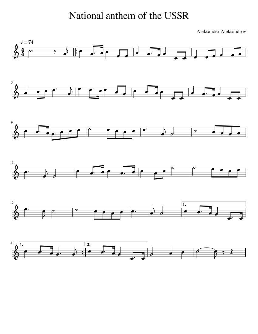 National anthem of the USSR - piano tutorial