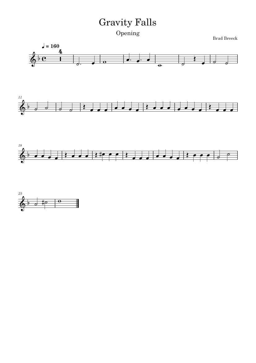 Gravity Falls - Flauta Sheet music for Flute (Solo) | Musescore.com