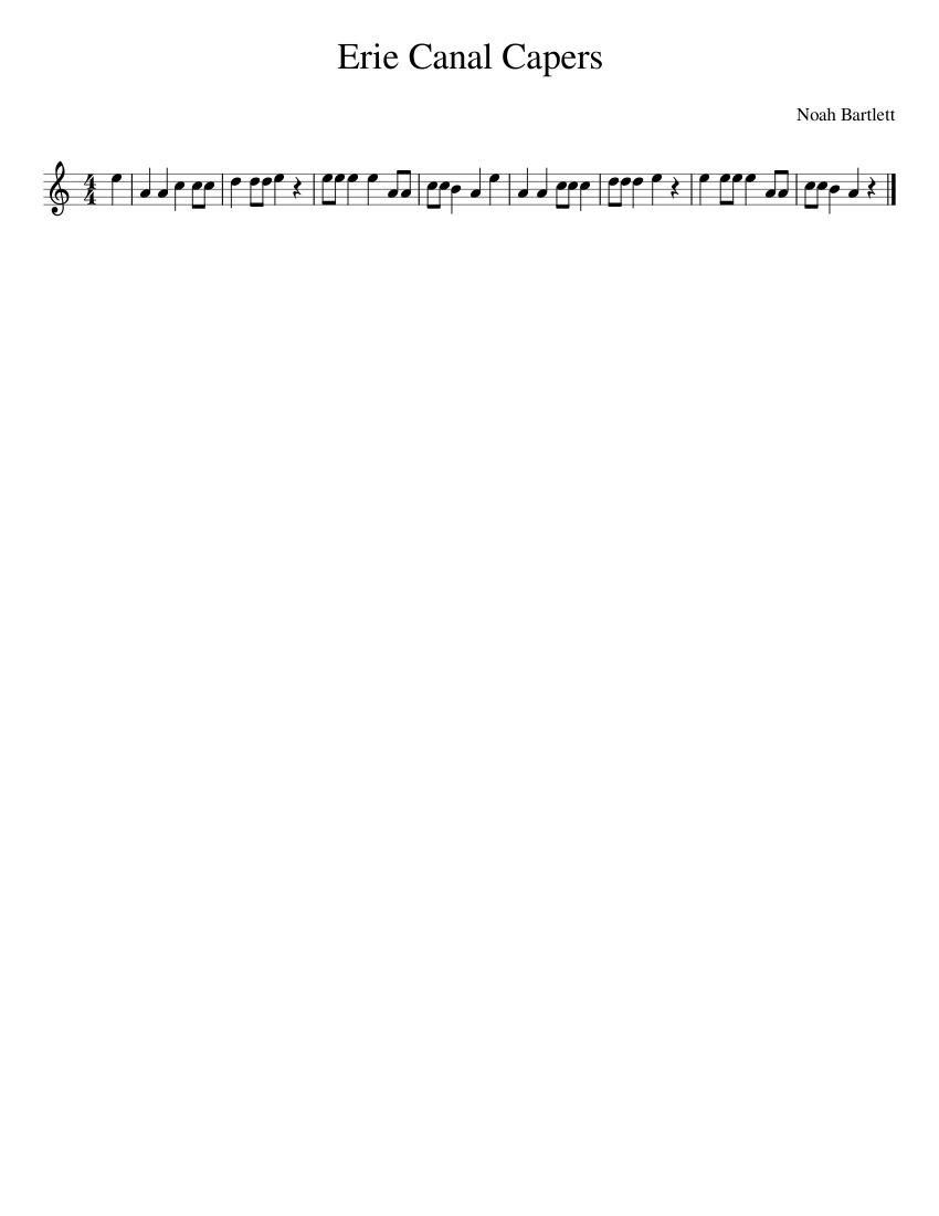 Erie Canal Capers Sheet music for Saxophone alto (Solo) | Musescore.com