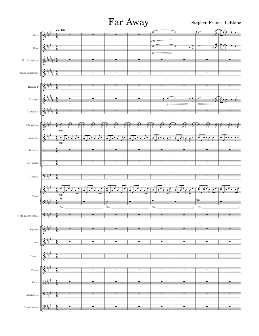 Far Away Jazzband w/Strings v5.5 - Stephen Francis LeBlanc Sheet music ...