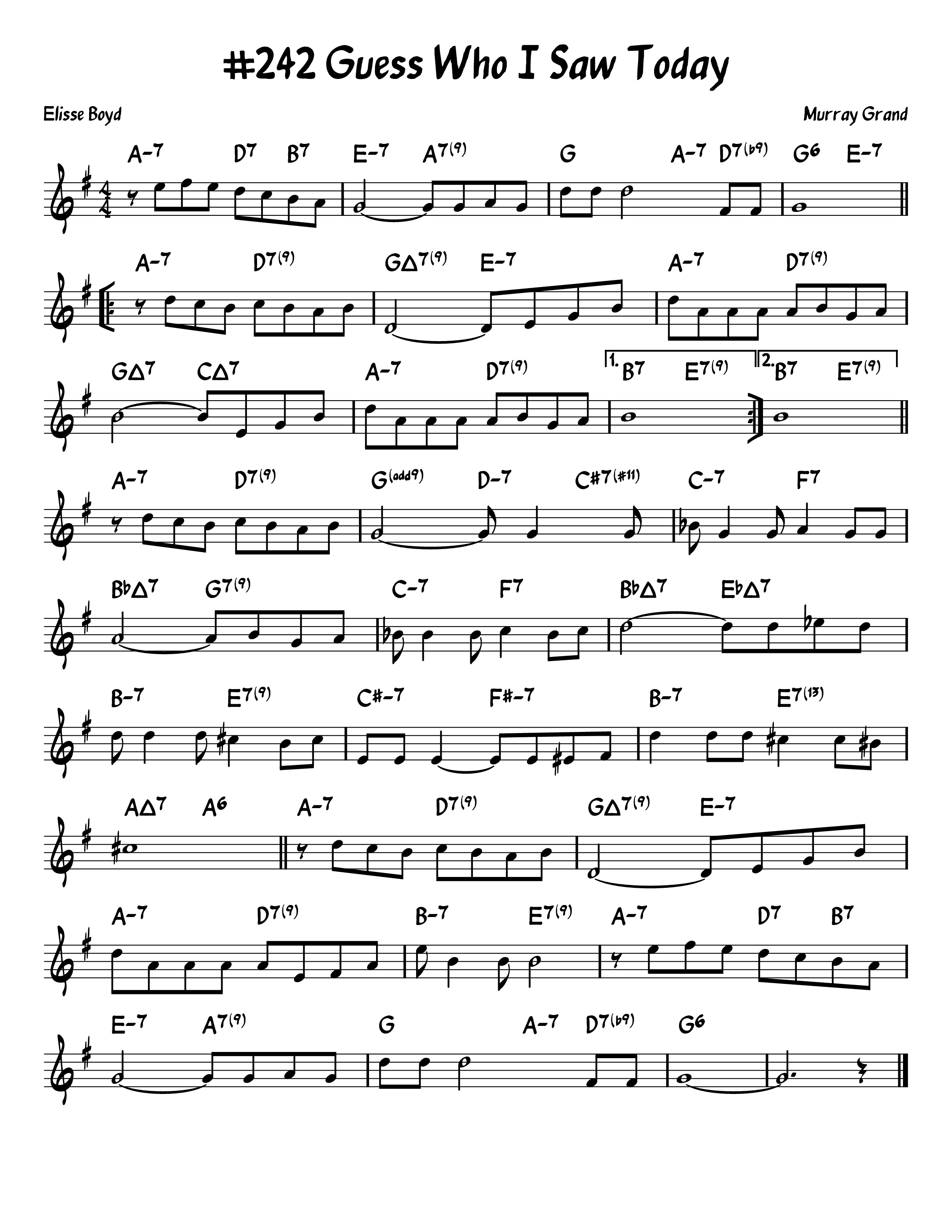 Play Official version of Guess Who I Saw Today (Arr. John Fries ...