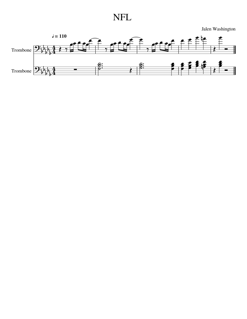 NFL Sheet music for Trombone (Brass Duet) | Musescore.com