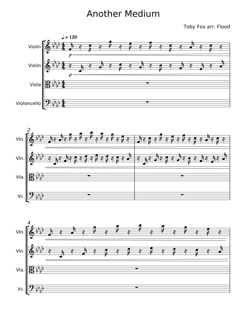 Another Medium - Toby Fox Sheet music for Violin, Strings group ...