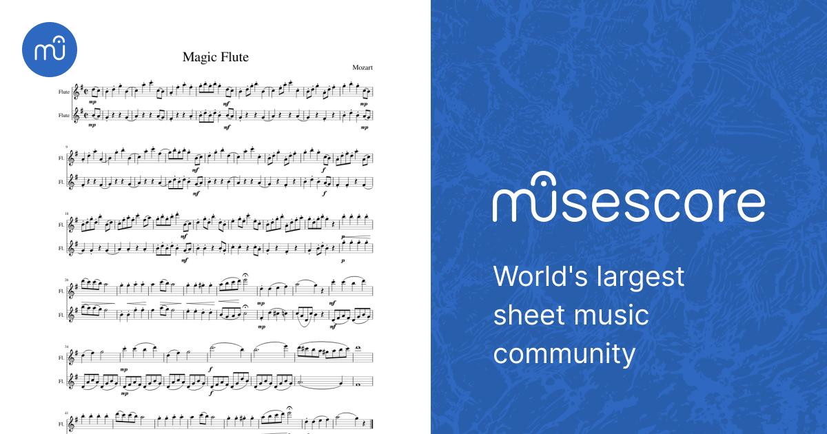 Magic Flute Mozart Sheet music for Flute (Woodwind Duet) | Musescore.com