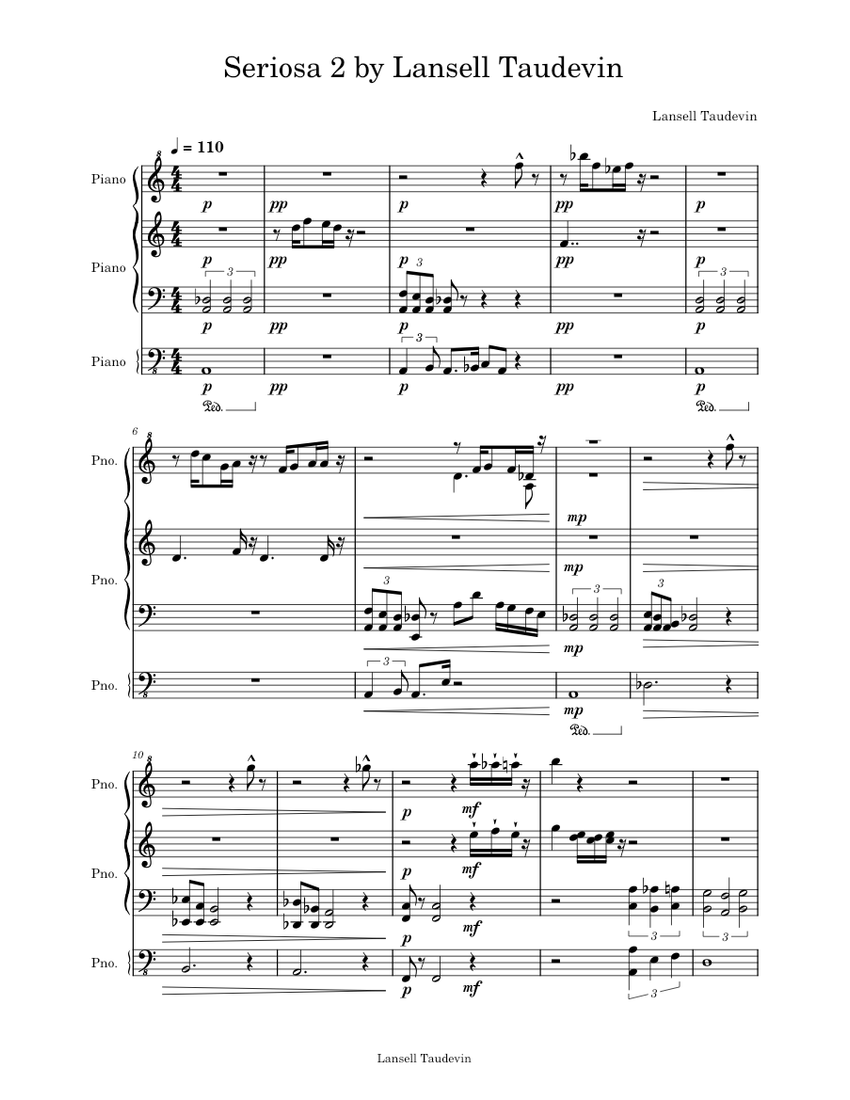 Seriosa_2_by_Lansell_Taudevin - piano tutorial