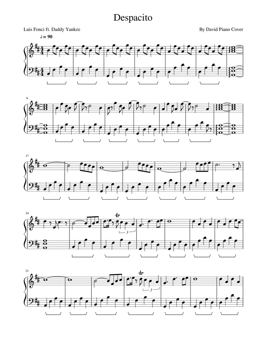 Despacito by Luis Fonci ft. Daddy Yankee - piano tutorial