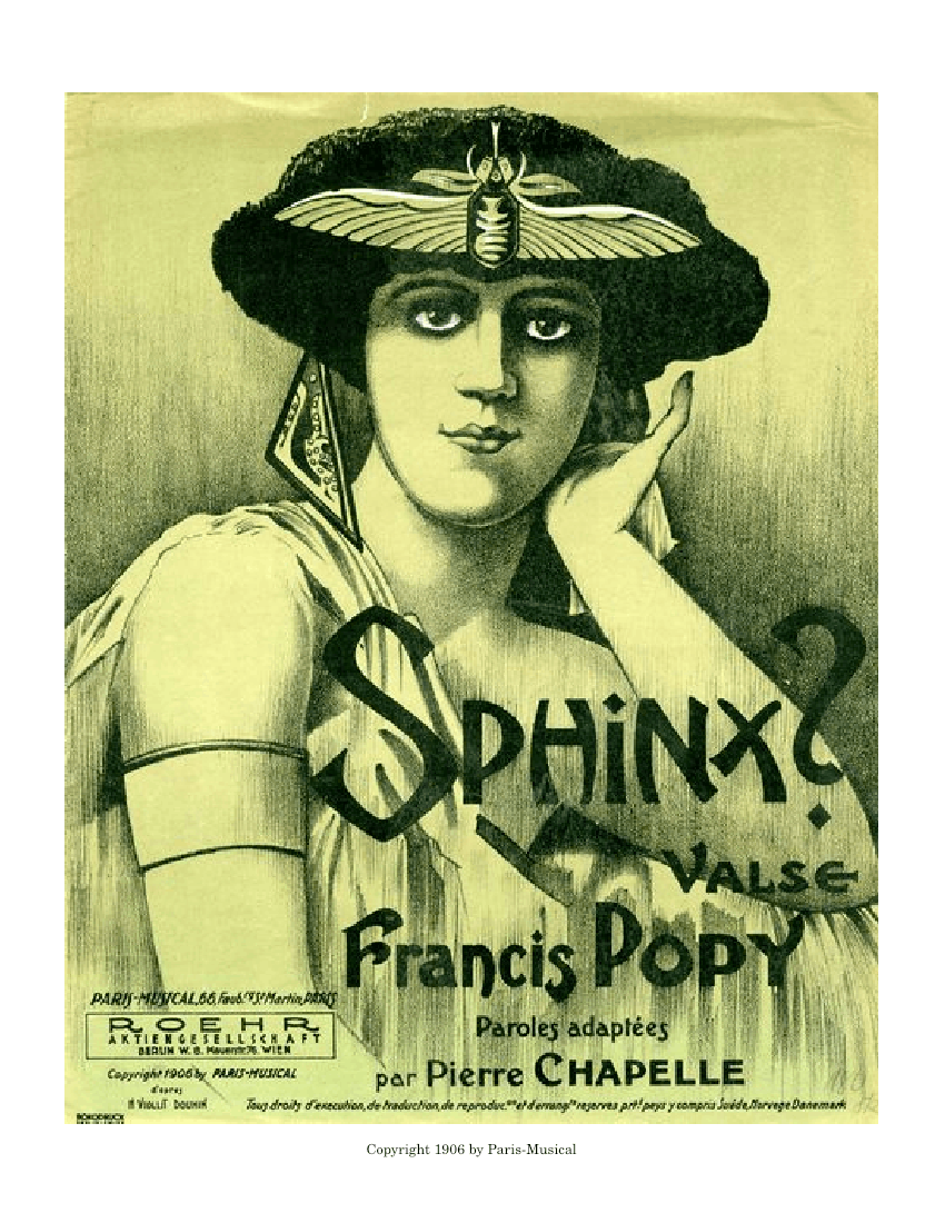 Sphinx? – Francis Popy (1906) Sheet Music for Piano (Solo) | MuseScore.com