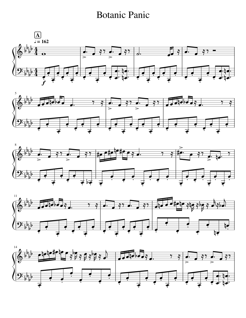 Botanic Panic - Piano Sheet music for Piano (Solo) | Musescore.com