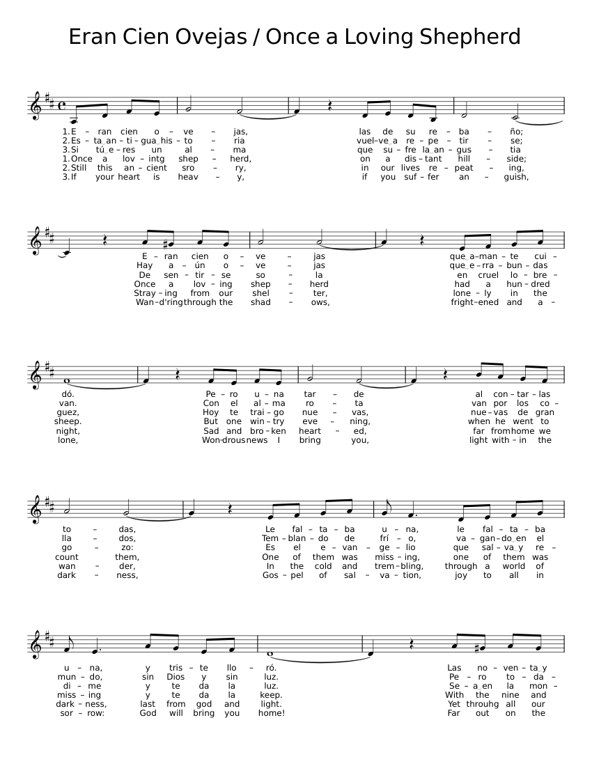 Eran Cien Ovejas Sheet Music for Synthesizer (Solo) | MuseScore.com