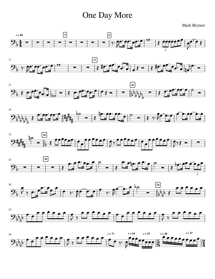 One Day More Sheet music for Piano (Solo) Easy | Musescore.com