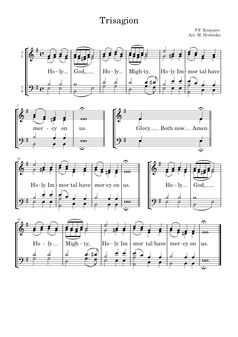 Trisagion – P. F. Rospopov Sheet music for Female, Male (SATB ...