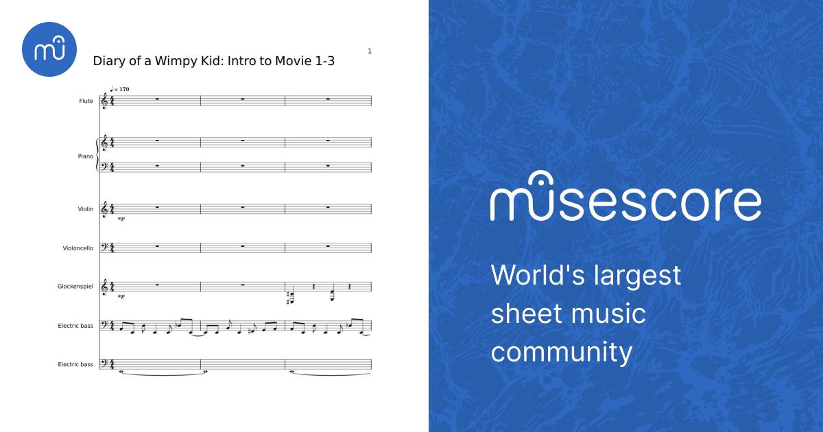 Diary of a Wimpy Kid: Main Titles - Theodore Shapiro Sheet music for ...