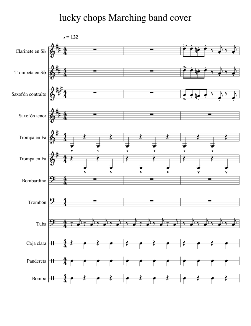 funky town Sheet music for Trombone, Euphonium, Tuba, Tambourine & more ...