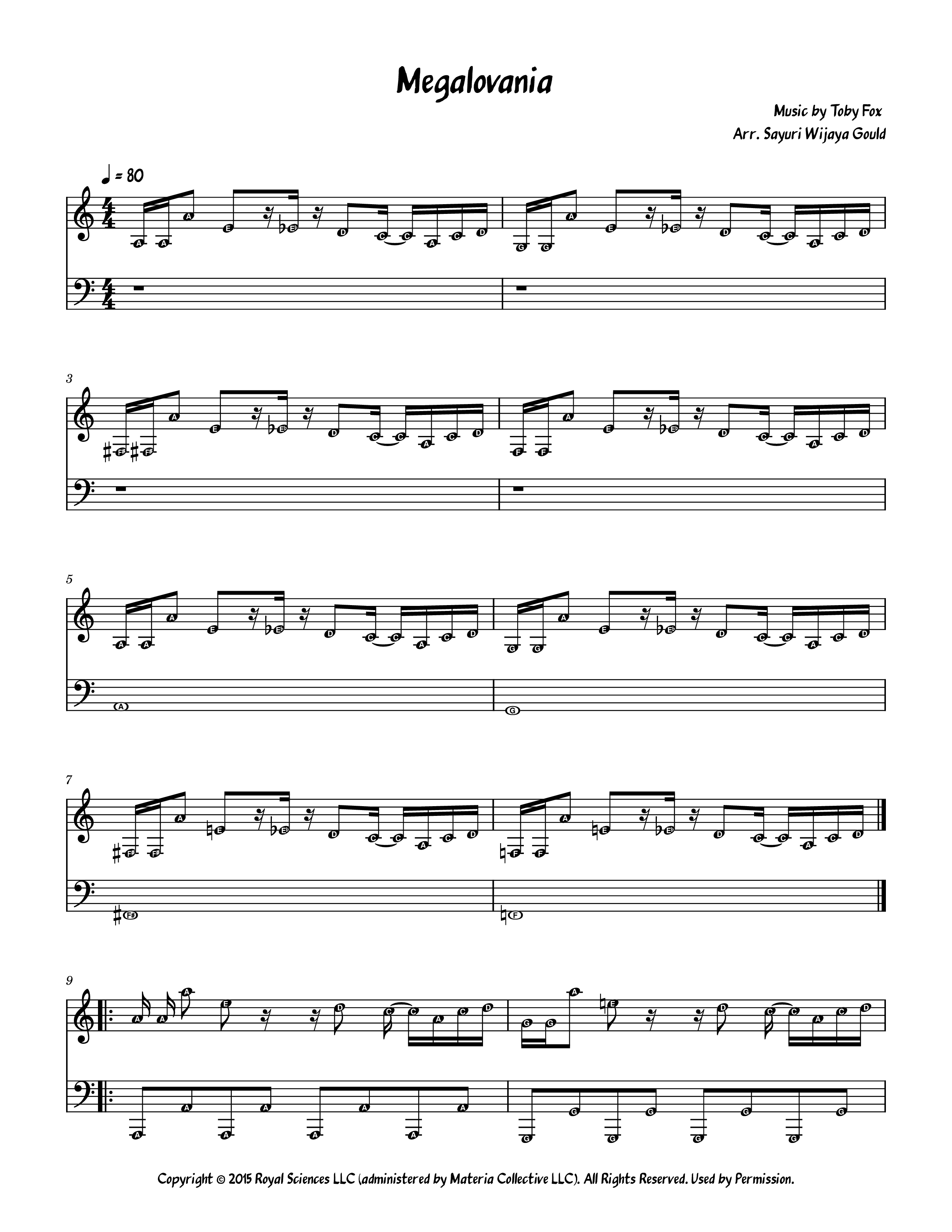 Play Official version of Megalovania sheet music by Toby Fox for Piano | MuseScore.com