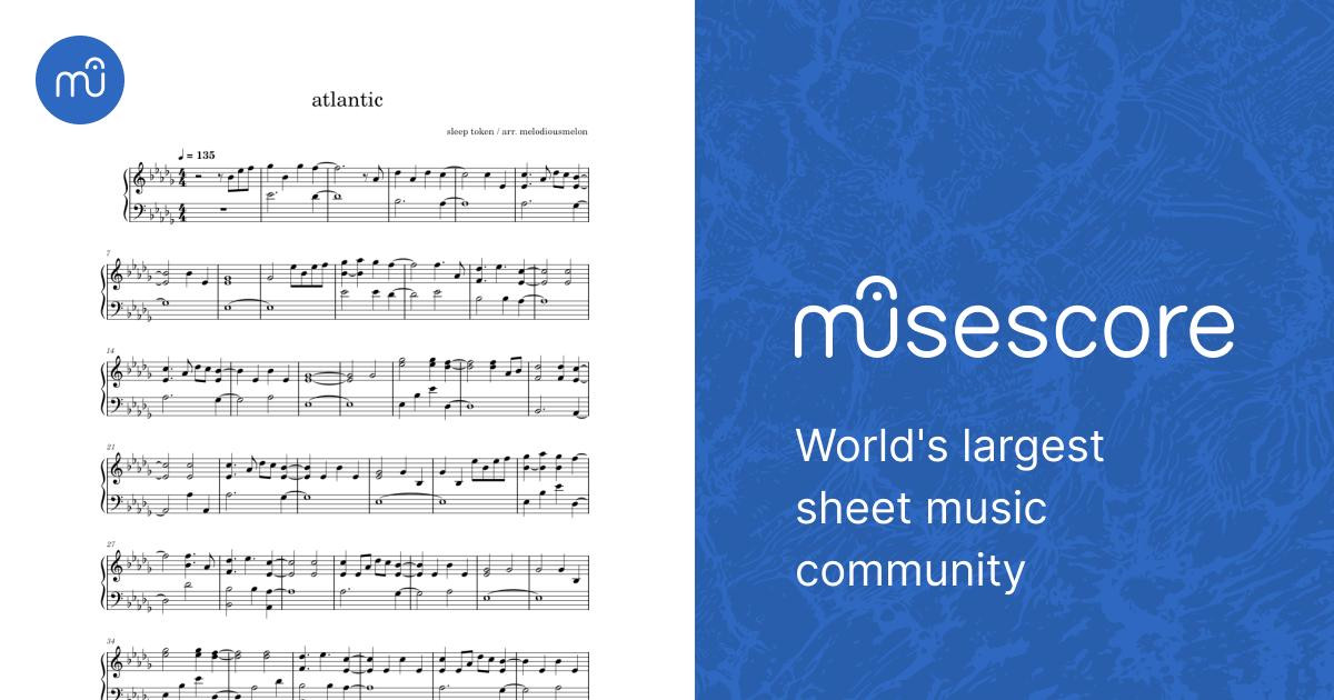 Atlantic – Sleep Token Sheet music for Piano (Solo) | Musescore.com