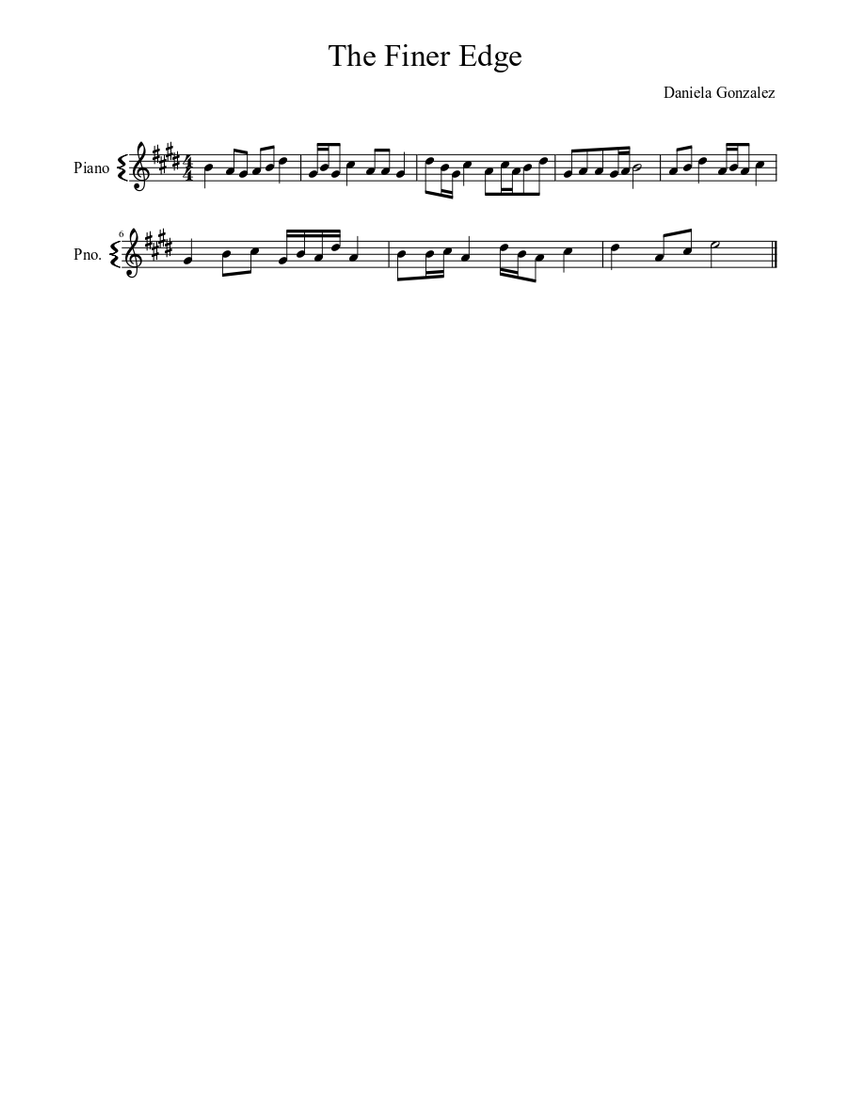The Finer Edge Sheet music for Piano (Solo) | Musescore.com
