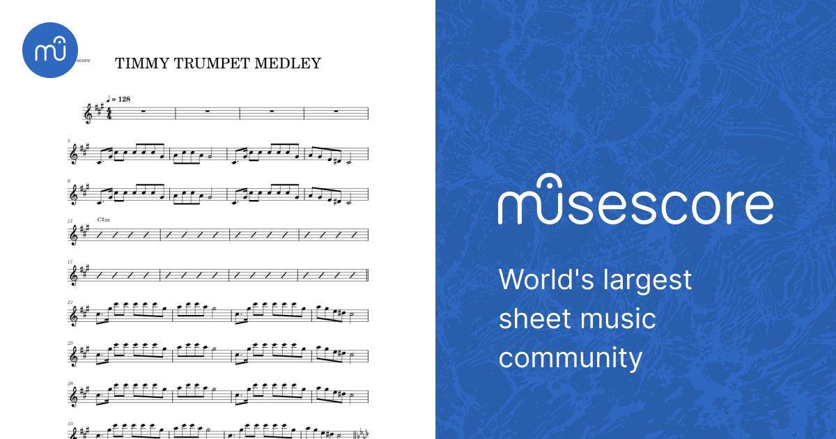 TImmy Trumpet MEDLEY – Timmy Trumpet Sheet music for Saxophone alto ...
