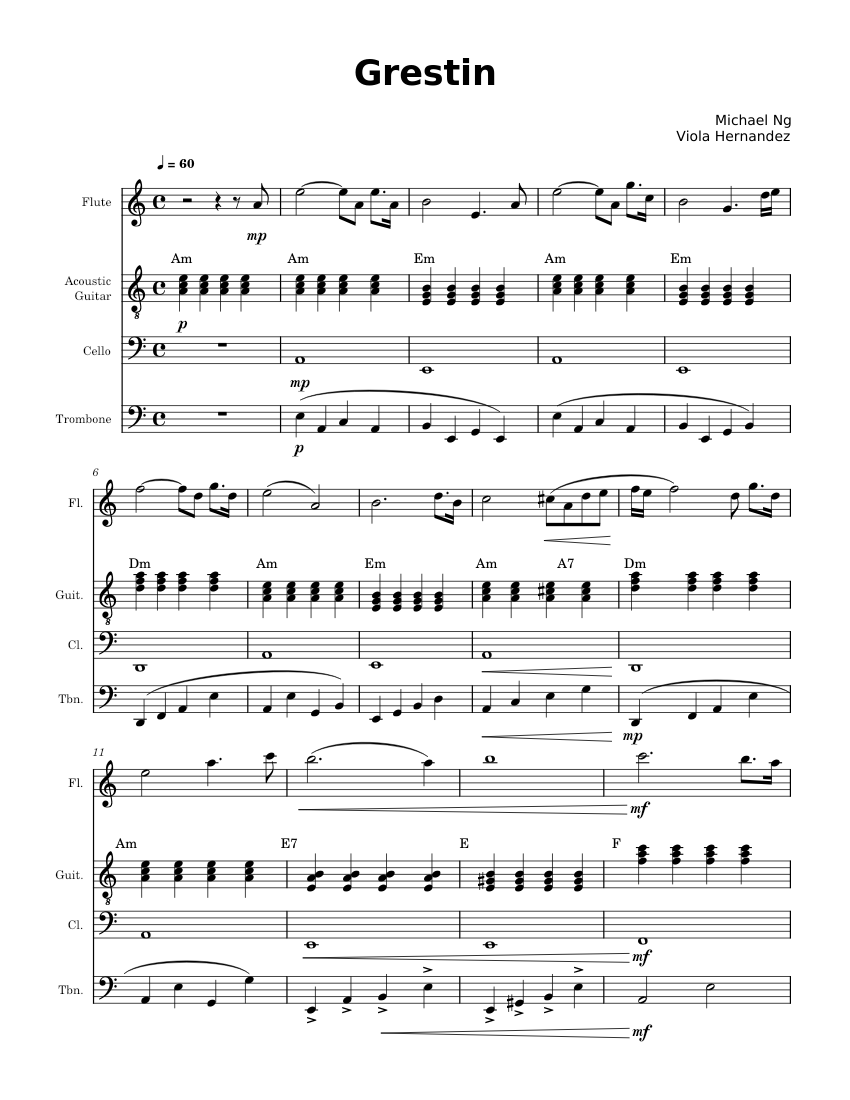 Grestin (Original Composition) – Michael Ng and Viola Hernandez Sheet ...