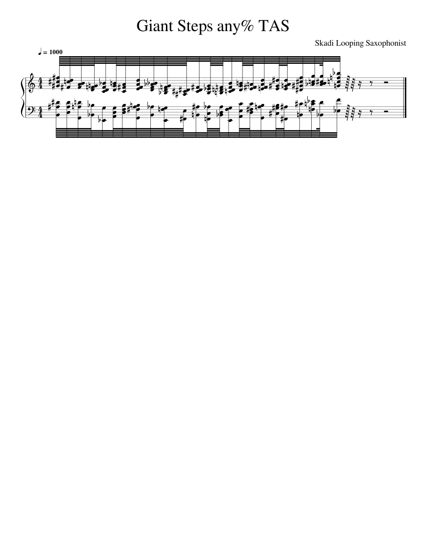 Giant steps – John Coltrane Any % TAS Sheet music for Piano (Solo ...