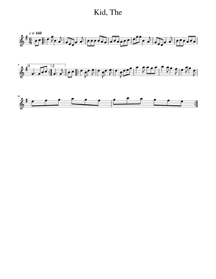 The Kid Sheet music for Piano (Solo) Easy | Musescore.com