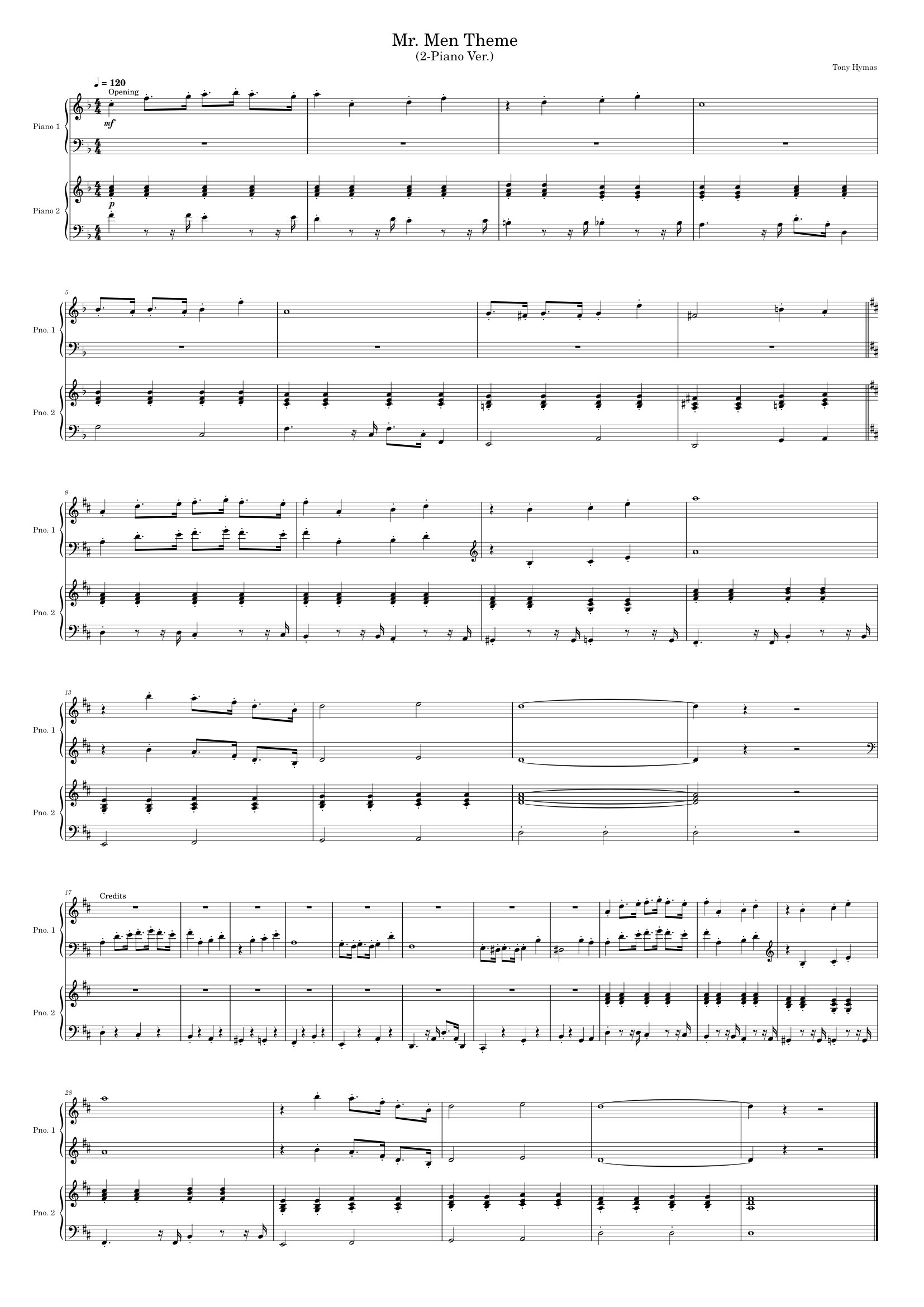 Mr. Men Original Theme – Tony Hymas Mr. Men Theme (2-Piano Version ...