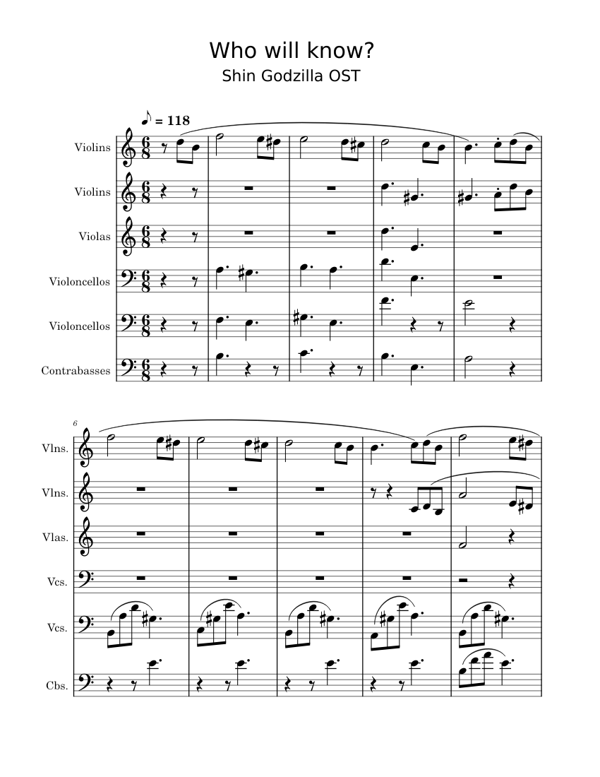 Who will know Sheet Music for Strings group (Symphony Orchestra ...