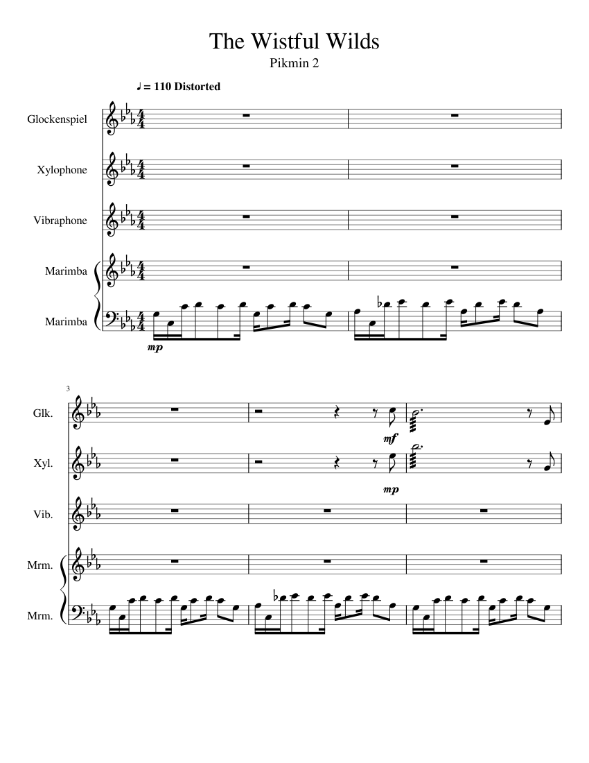 The Wistful Wilds (Mallet Ensemble) Sheet music for Vibraphone, Glockenspiel, Marimba, Xylophone ...