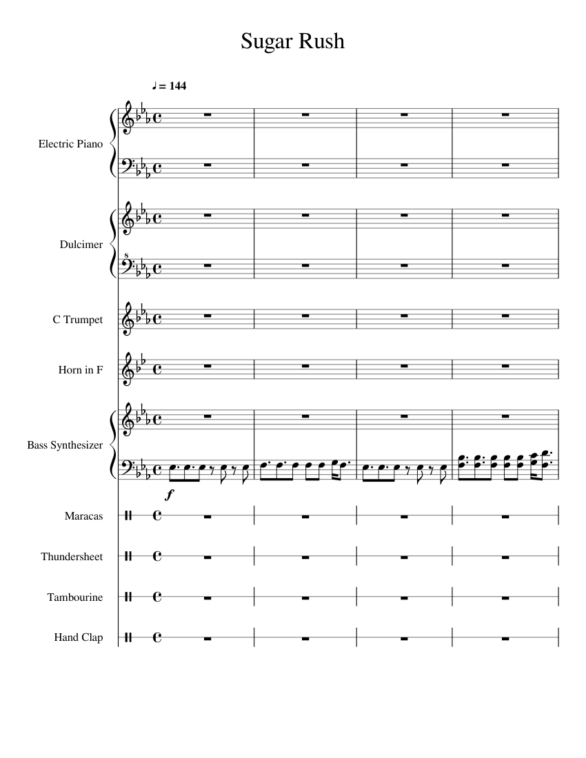 Sugar Rush - piano tutorial