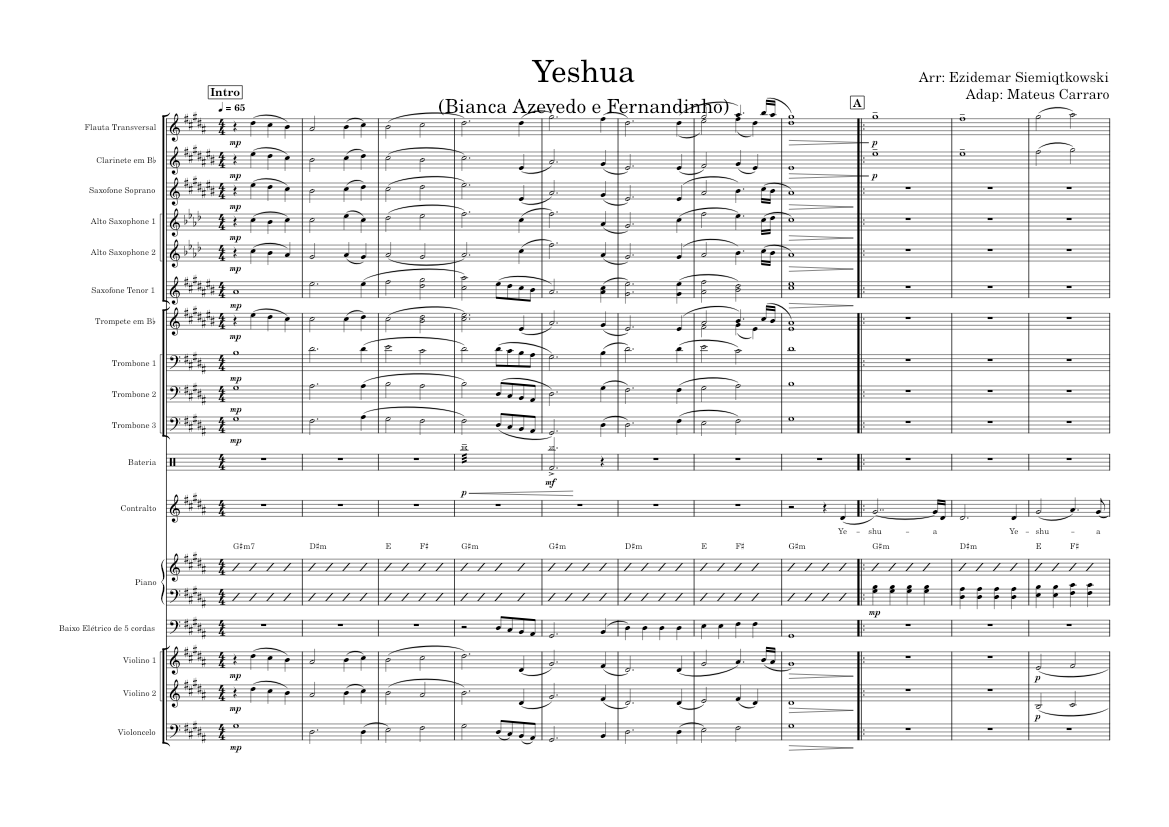 Yeshua Sheet music for Piano, Trombone, Flute, Saxophone alto & more ...