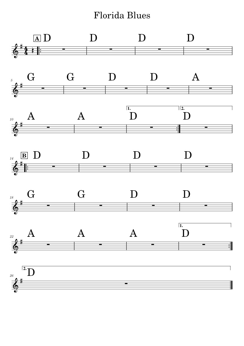 Florida_Blues Sheet music for Piano (Solo) Easy | Musescore.com