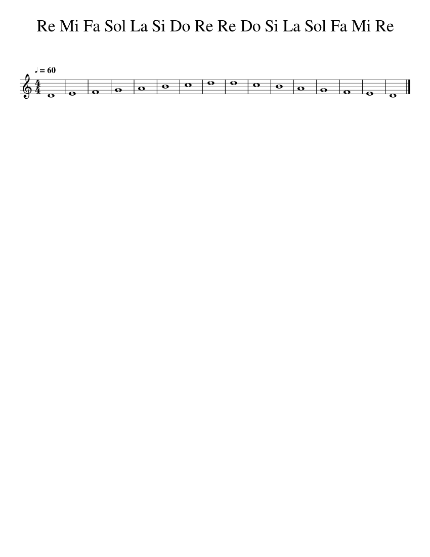 Re_Mi_Fa_Sol_La_Si_Do_Re Sheet Music for Violin (Solo) | MuseScore.com