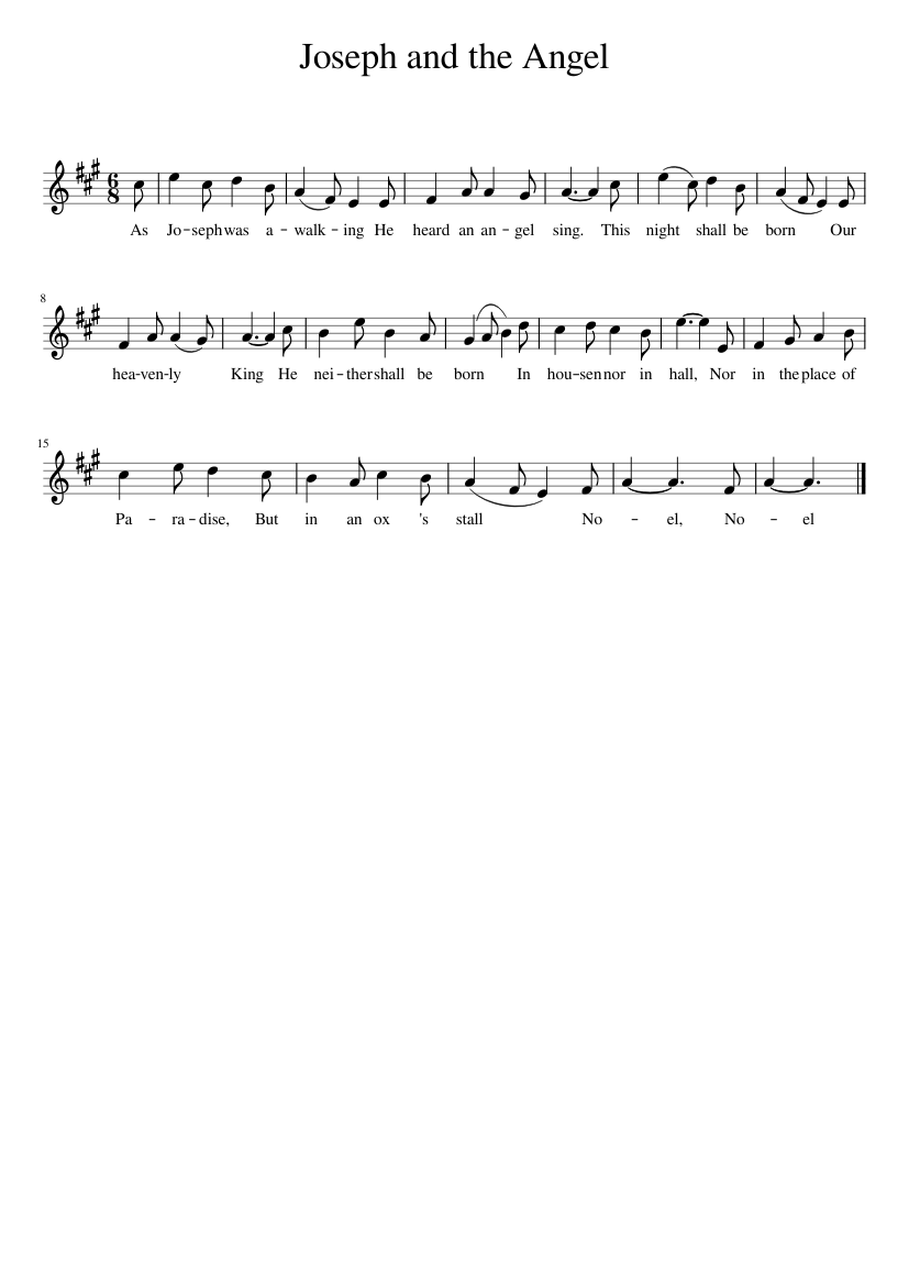 Joseph and the Angel Sheet music for Piano (Solo) Easy | Musescore.com