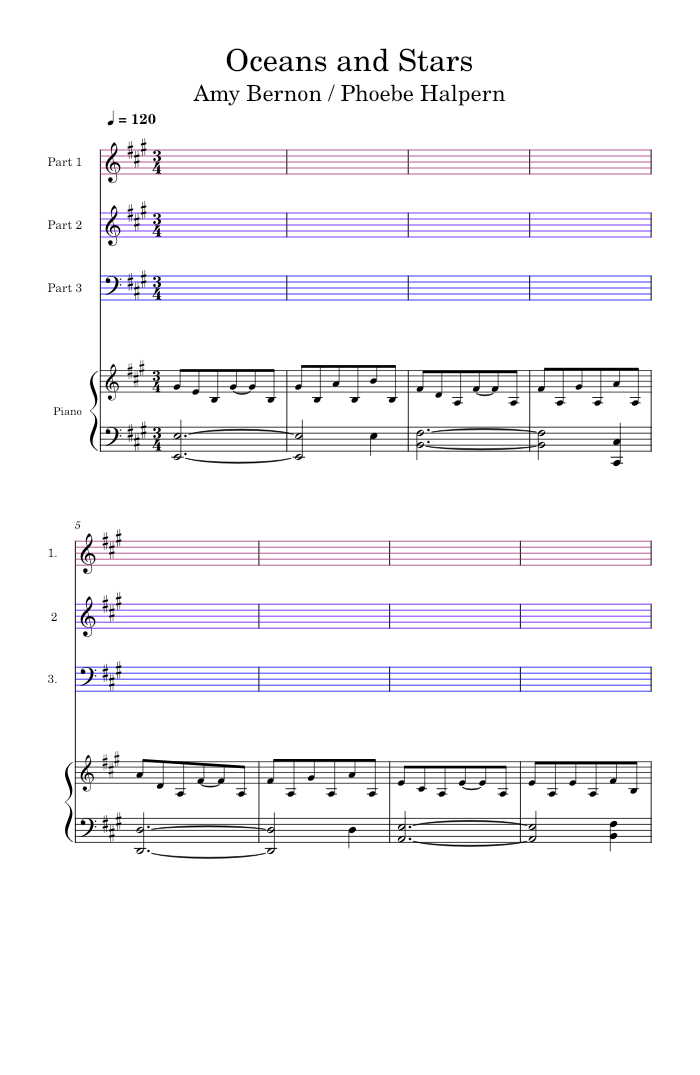 Oceans and Stars - Amy Bernon / Phoebe Halpern Sheet music for Piano ...