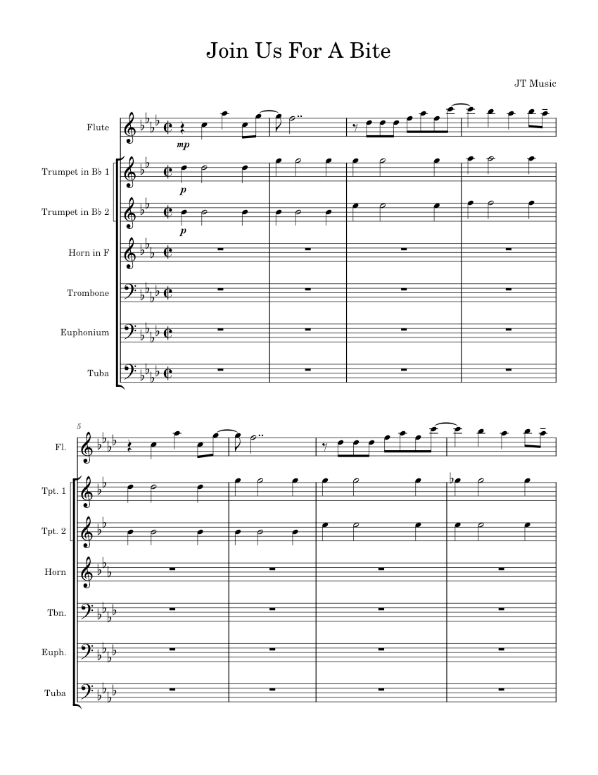 Join Us For A Bite - piano tutorial